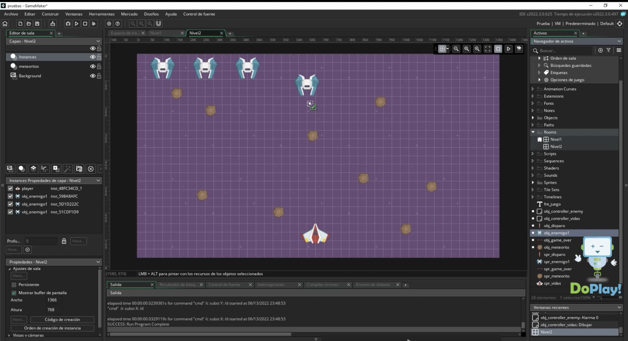 Taller Online - Desarrollo y Programación de Videojuegos - DOPLAY